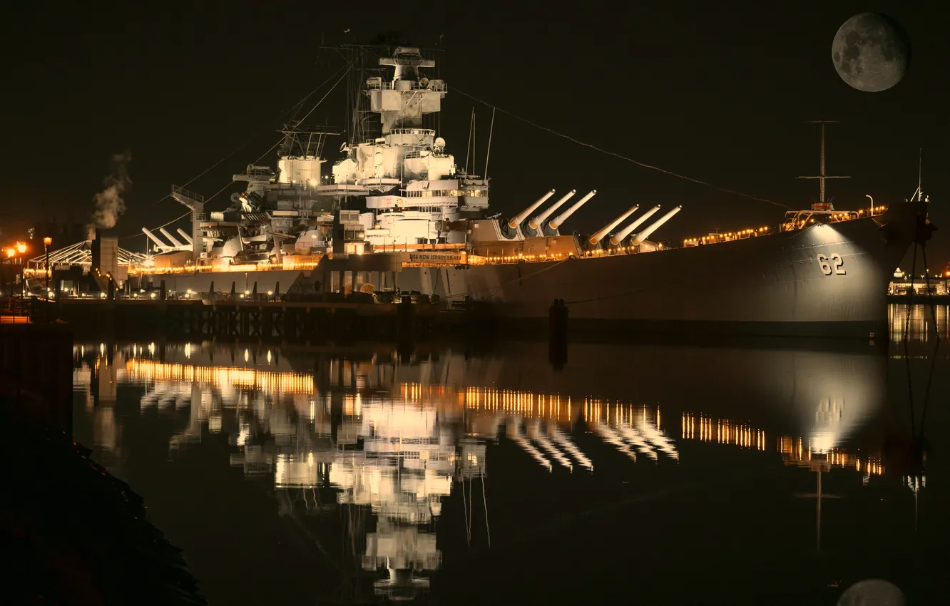 Wallpaper battleship, Museum ship, BB-62, USS New Jersey for mobile and ...