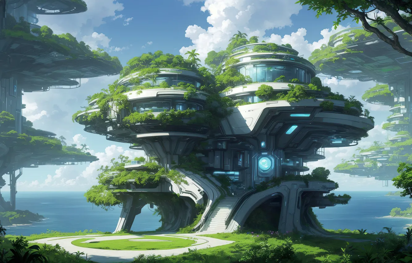 Wallpaper landscape, art, fantastic, Future, digital art, futuristic ...