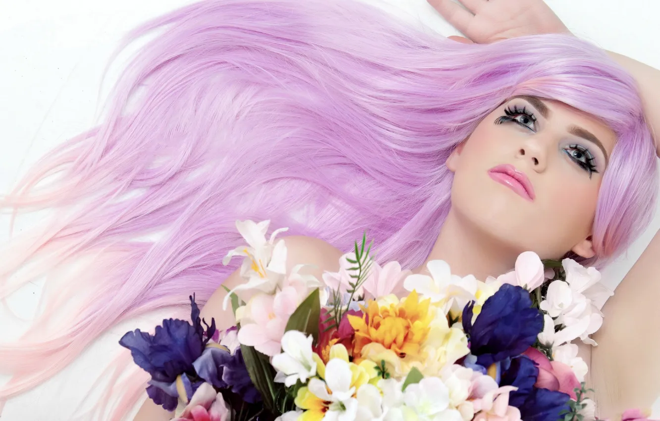 Wallpaper Girl Flowers Pose For Mobile And Desktop Section девушки