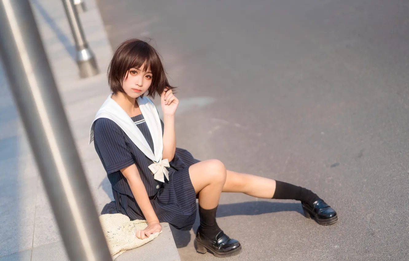 Wallpaper girl, legs, brunette, asian, cute, Bots for mobile and ...