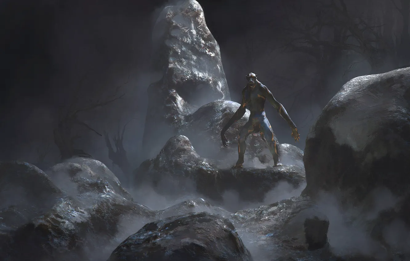 Wallpaper stones, the darkness, freak, monster, Humanoid creature for ...