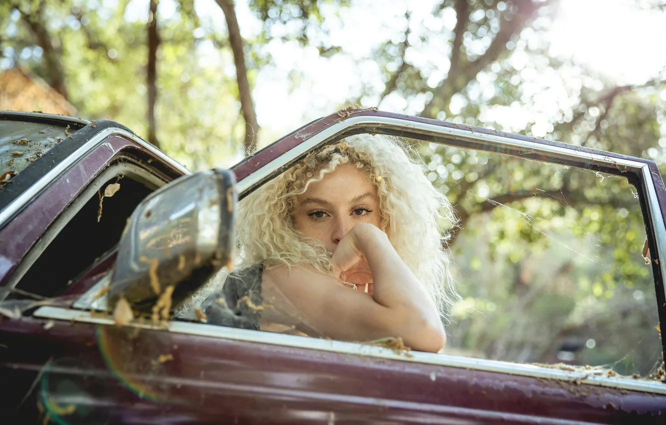 Wallpaper machine, nature, blonde, curly, Jessica Christian for mobile ...