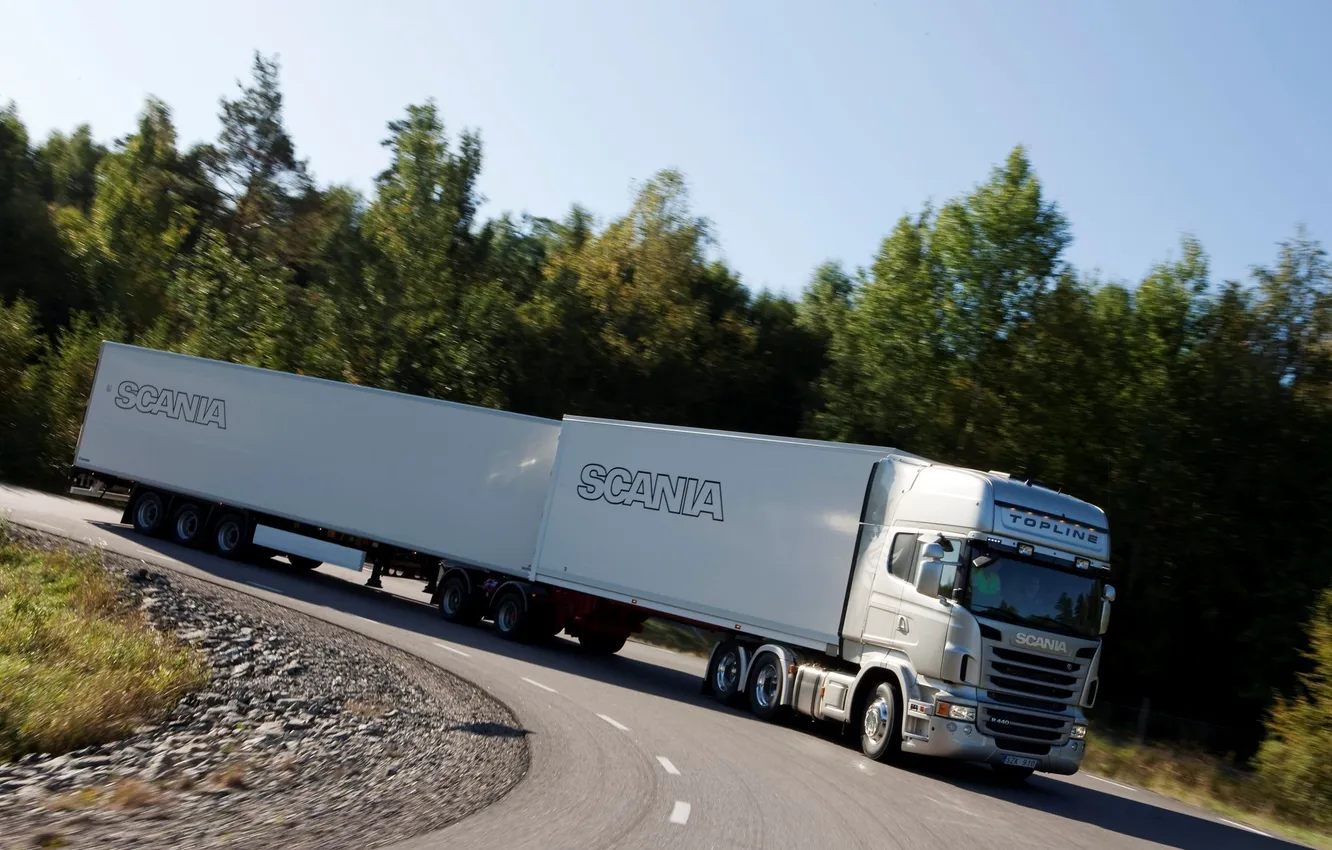 Wallpaper Road, Turn, Truck, Truck, Scania, Tractor, Scania, R440 for ...