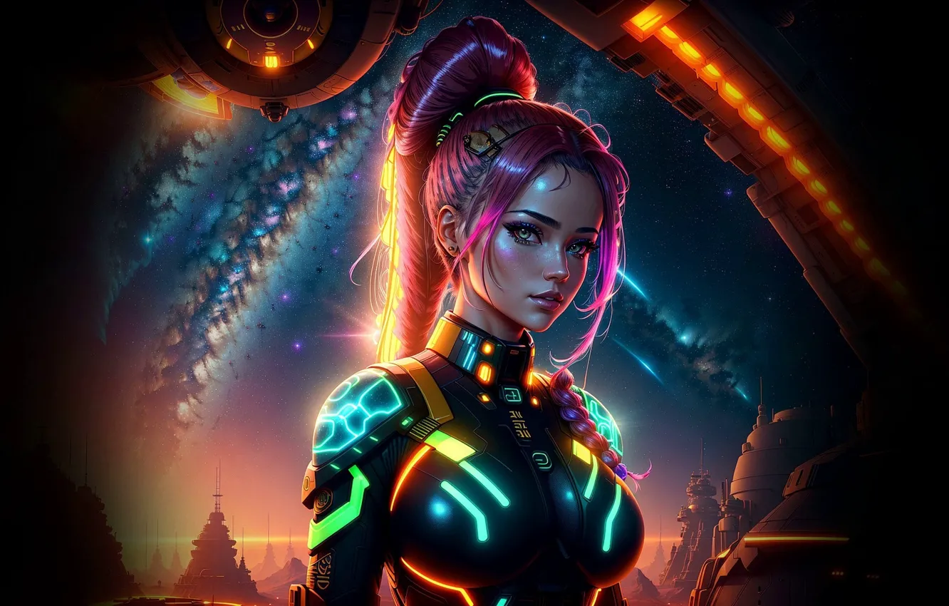 Wallpaper girls, portrait, neural network for mobile and desktop ...