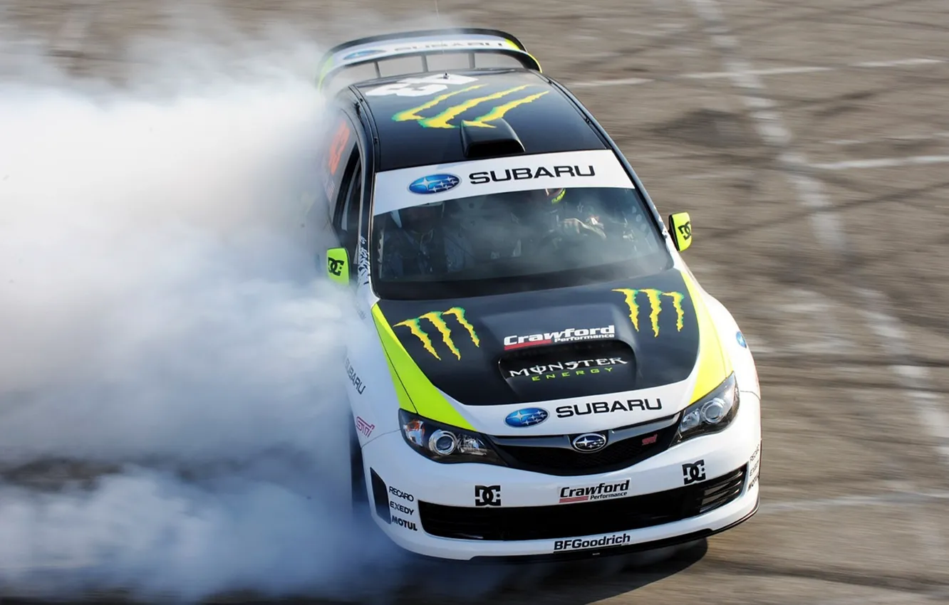 Wallpaper skid, drift, drift, car, subaru, monster, rally, impreza ...