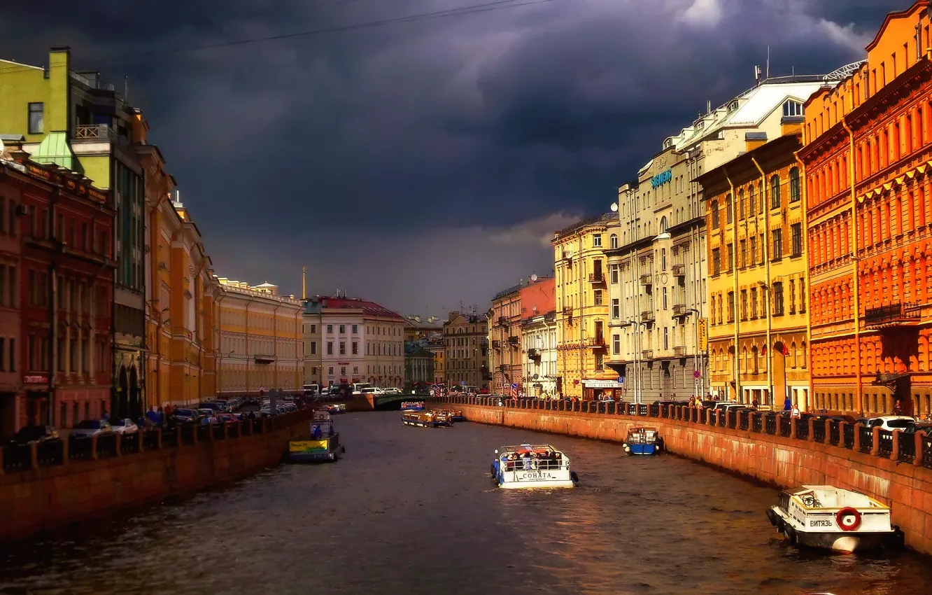 Wallpaper clouds, Sink, Saint Petersburg, channel, Russia, Russia, St. Petersburg for mobile and ...
