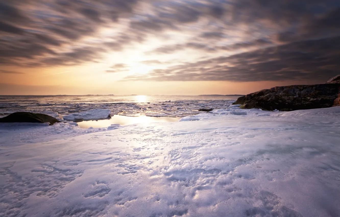 Wallpaper snow, shore, ice, fire, ice, water, Nast images for desktop ...