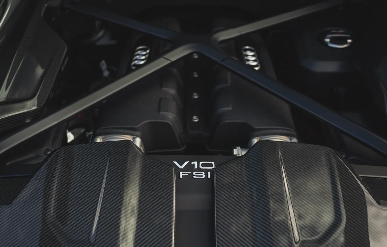 Wallpaper Audi, V10, engine, R8, Audi R8 Coupe V10 GT RWD for mobile ...