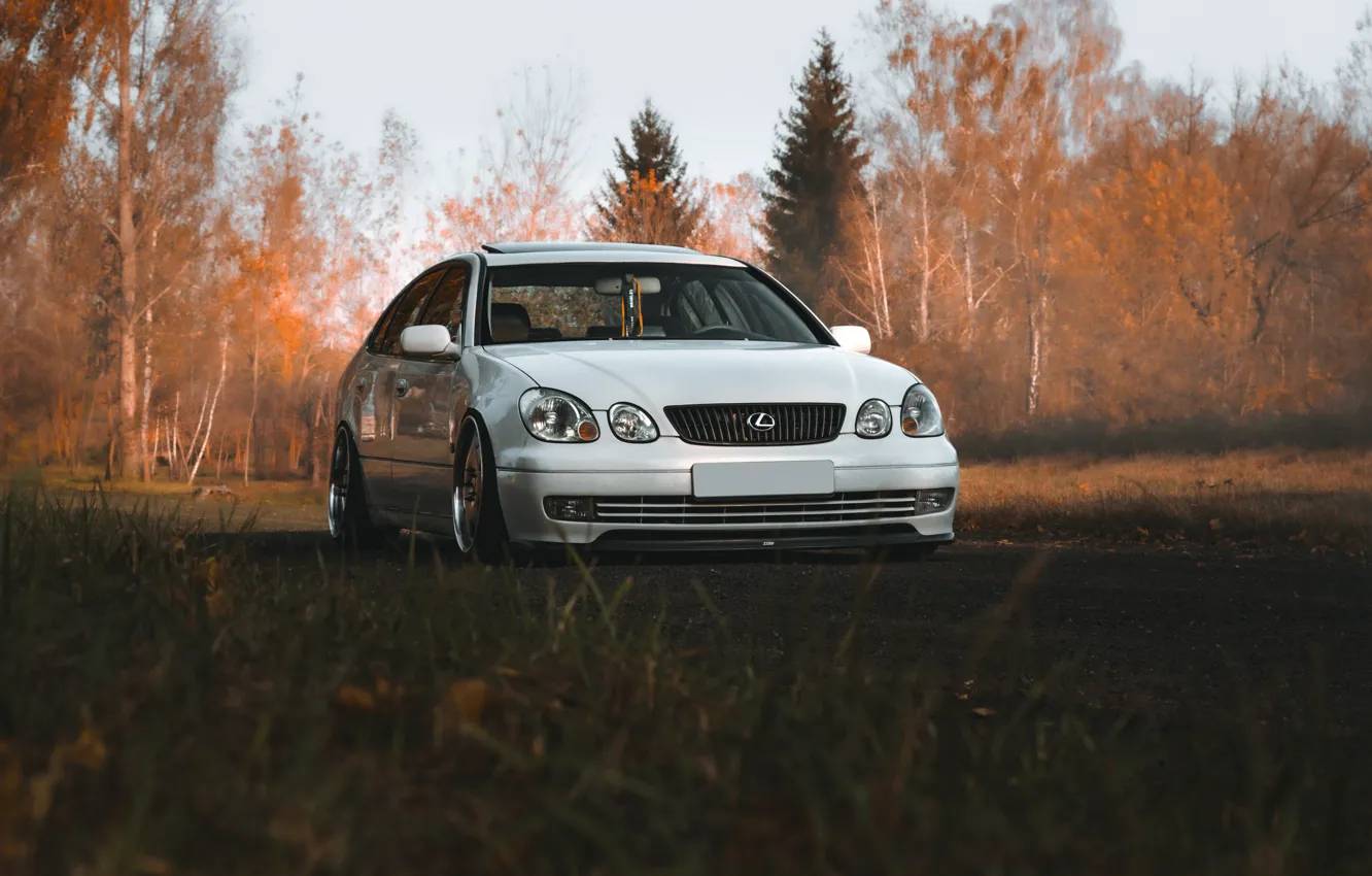 Wallpaper autumn, static, autumn, stance, lexus gs for mobile and ...