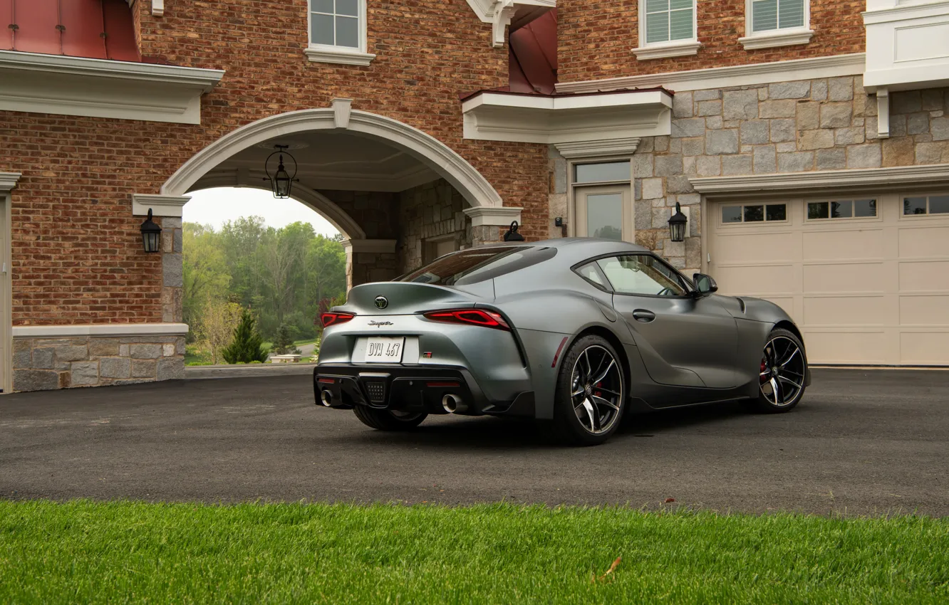 Wallpaper lawn, coupe, Parking, Toyota, Supra, the fifth generation ...