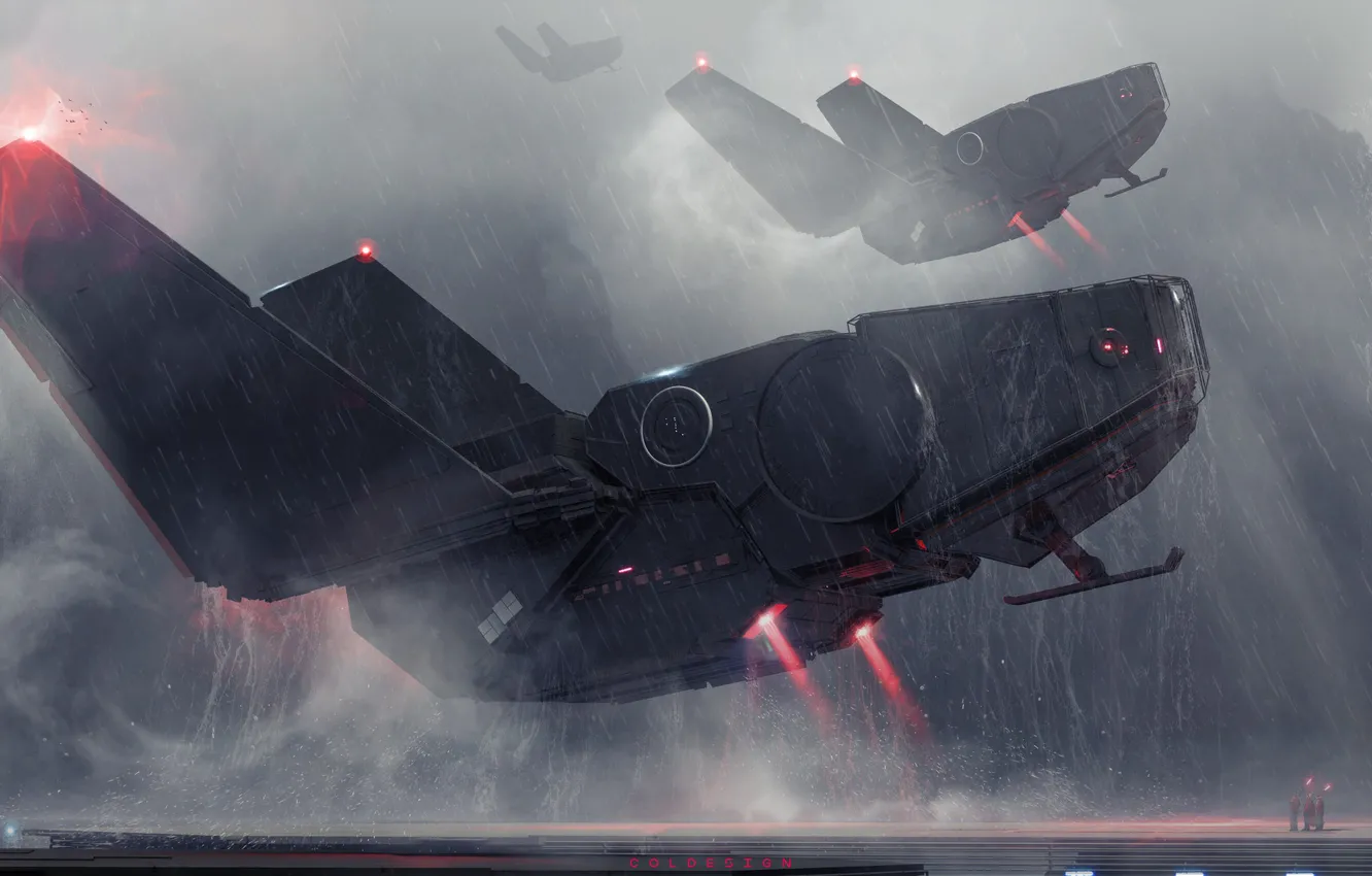 Wallpaper mountains, transport, waterfall, camera, snapper dropships ...