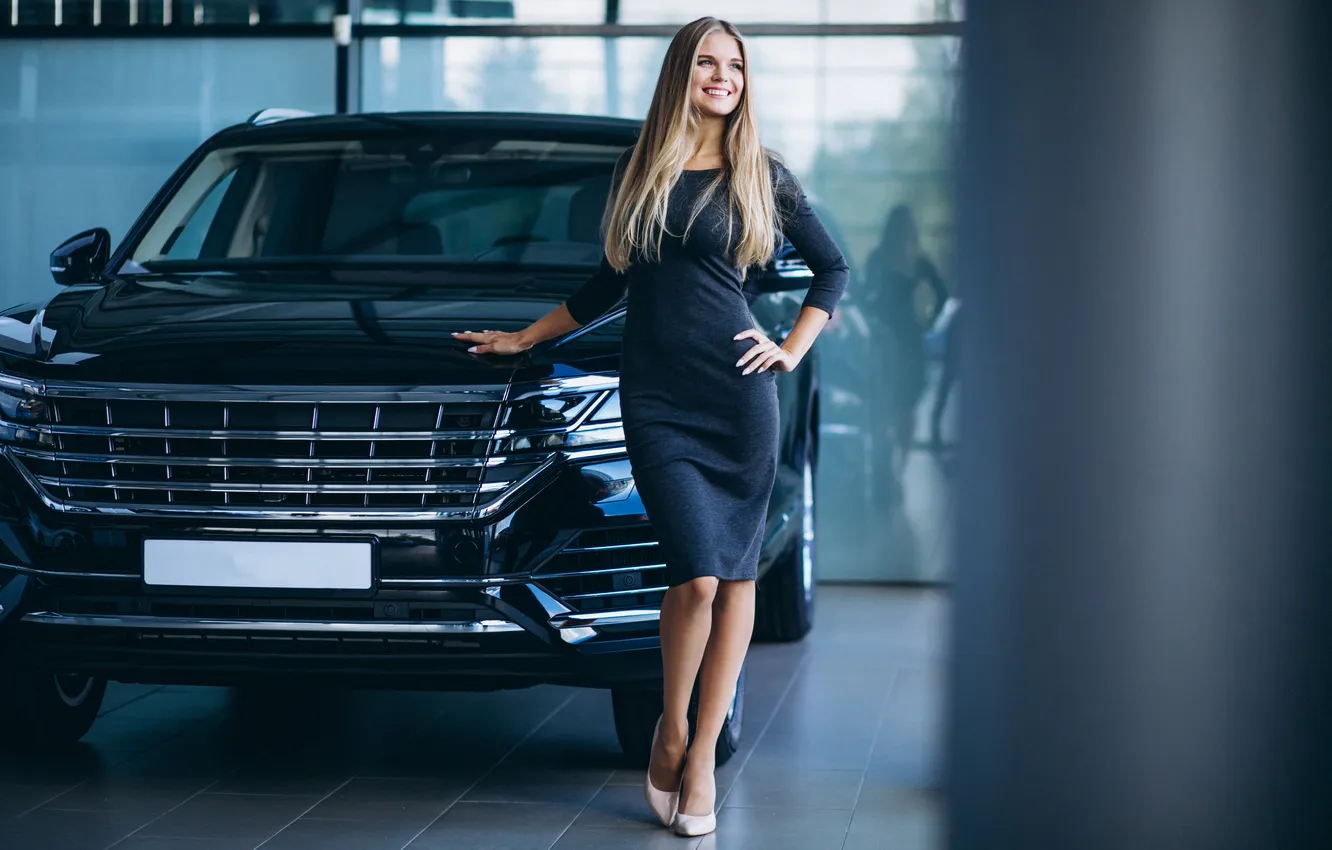 Wallpaper car, girl, dress, legs, beautiful, cute for mobile and ...