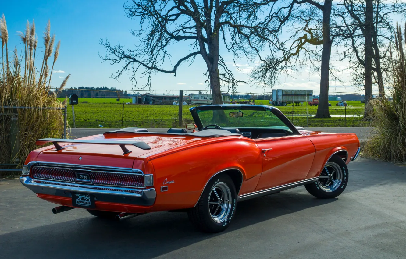 Wallpaper style, retro, 1969, classic, Mercury, Cougar Convertible for ...