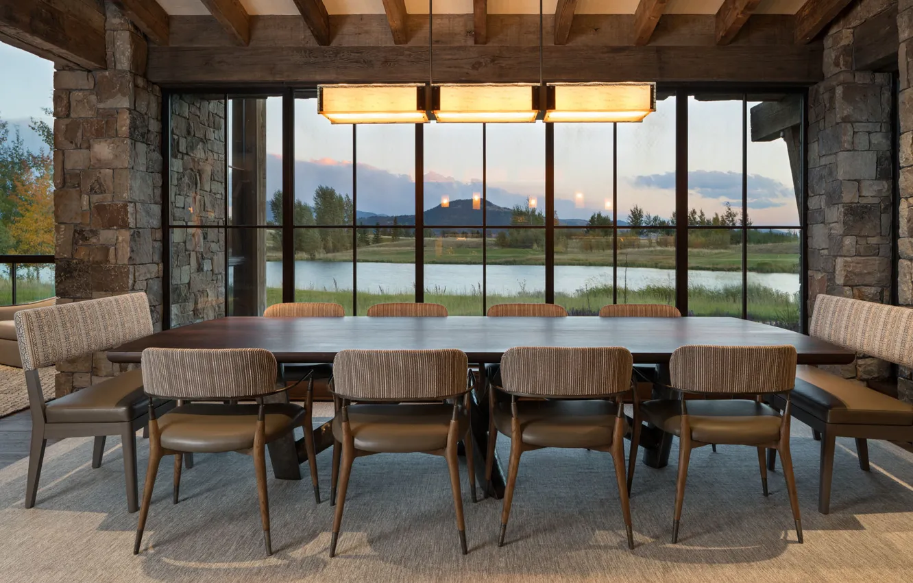 Wallpaper design, style, interior, Colorado, dining room, Colorado ...