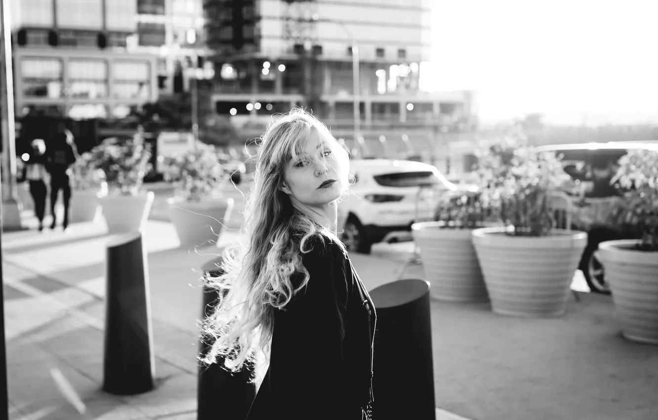 Wallpaper girl, black and white, Jessica Christian for mobile and ...