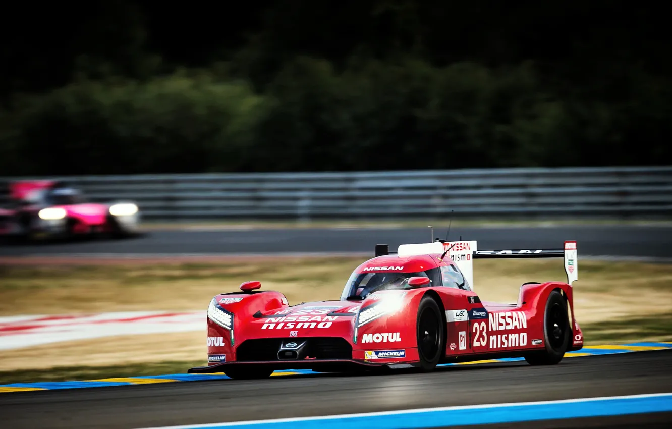 Wallpaper blur, turn, WEC, 24h Le Mans, Nissan GT-R LM Nismo for mobile ...