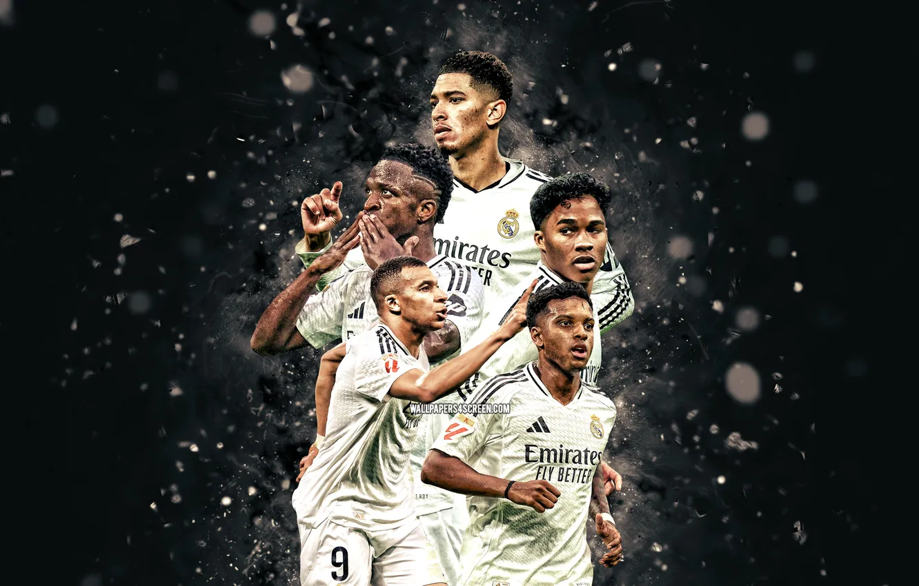 Wallpaper football, Real Madrid, Real Madrid CF, Kylian Mbappe, Rodrygo Goes, Vinicius Junior ...