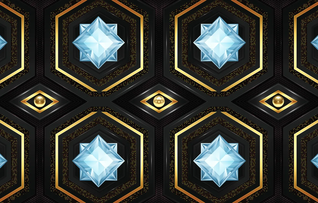 Wallpaper gold, pattern, desing, light blue images for desktop, section ...