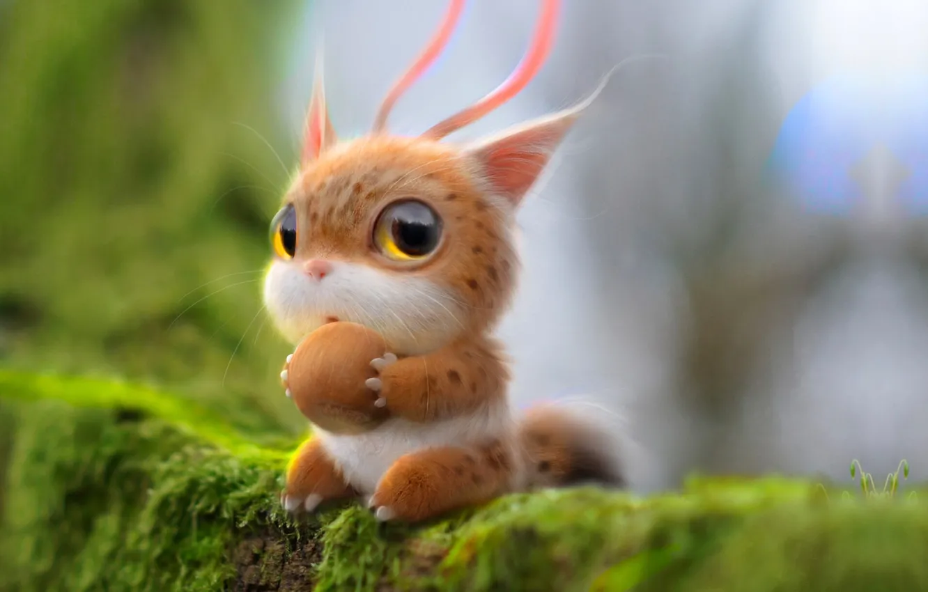 Wallpaper baby, art, children's, nut, The beast. 2d, Dima Egorov for mobile and desktop, section ...