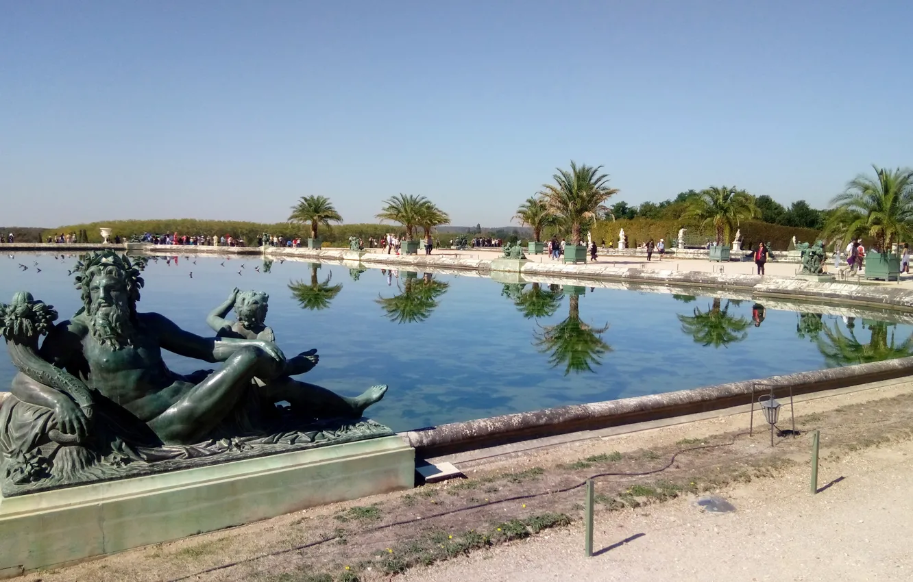 Wallpaper Palma, pool, sculpture, alley, The gardens of the Palace of ...