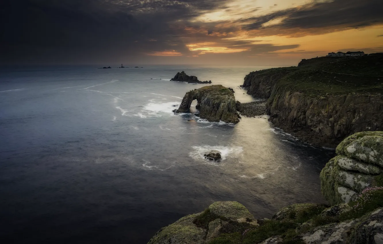 Wallpaper sea, rocks, England, Cornwall for mobile and desktop, section ...