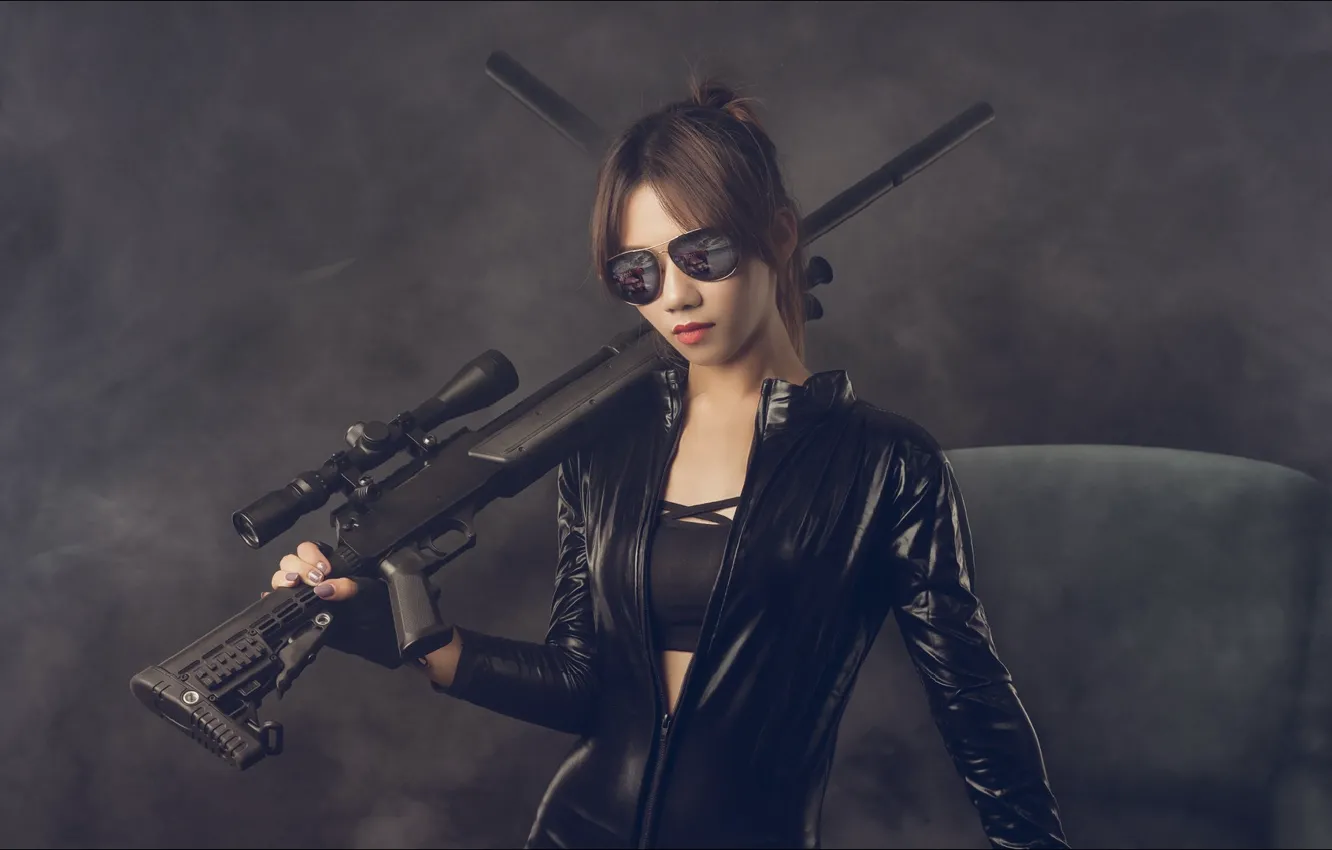 Wallpaper girl, pose, weapons, Girl, weapon, pose for mobile and ...