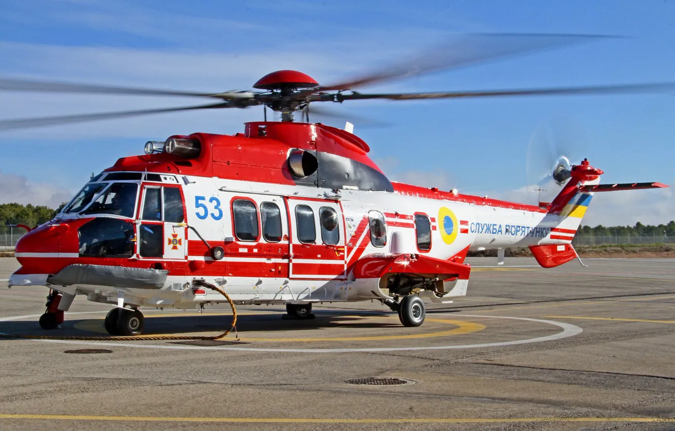 Wallpaper helicopter, Ukraine, Super Puma, Airbus Helicopters, Ministry ...