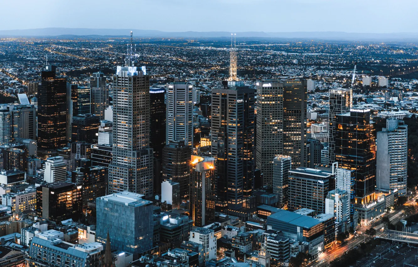 Wallpaper the city, lights, building, tower, height, home, dal ...