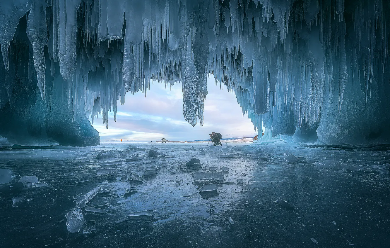 Wallpaper ice, photographer, winter, stalactite for mobile and desktop ...
