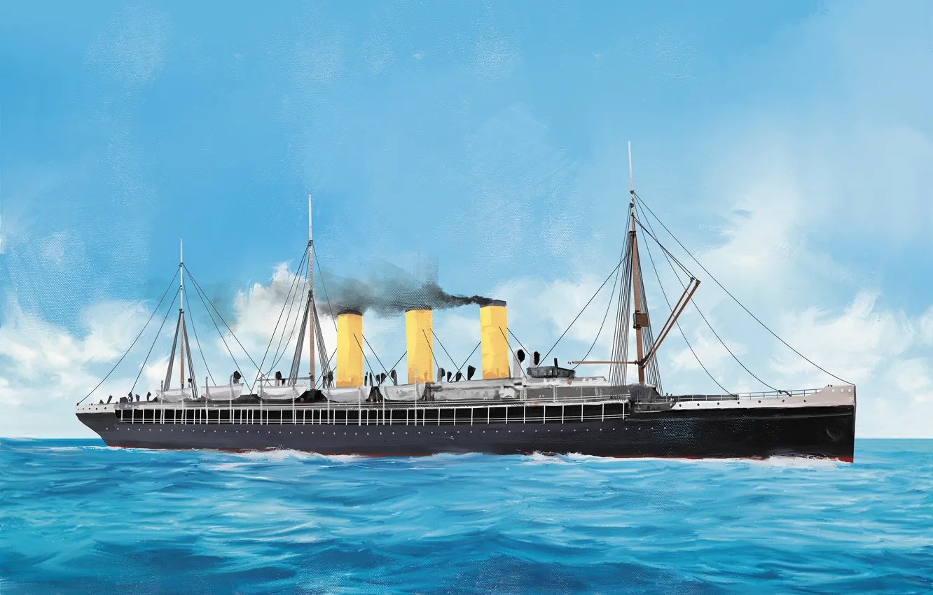 Wallpaper wave, ship, Transatlantic Ships, augusta-victoria for mobile ...