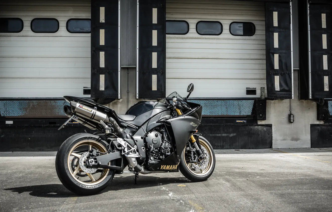Wallpaper YZF-R1, Matte Black, Akropovic for mobile and desktop ...