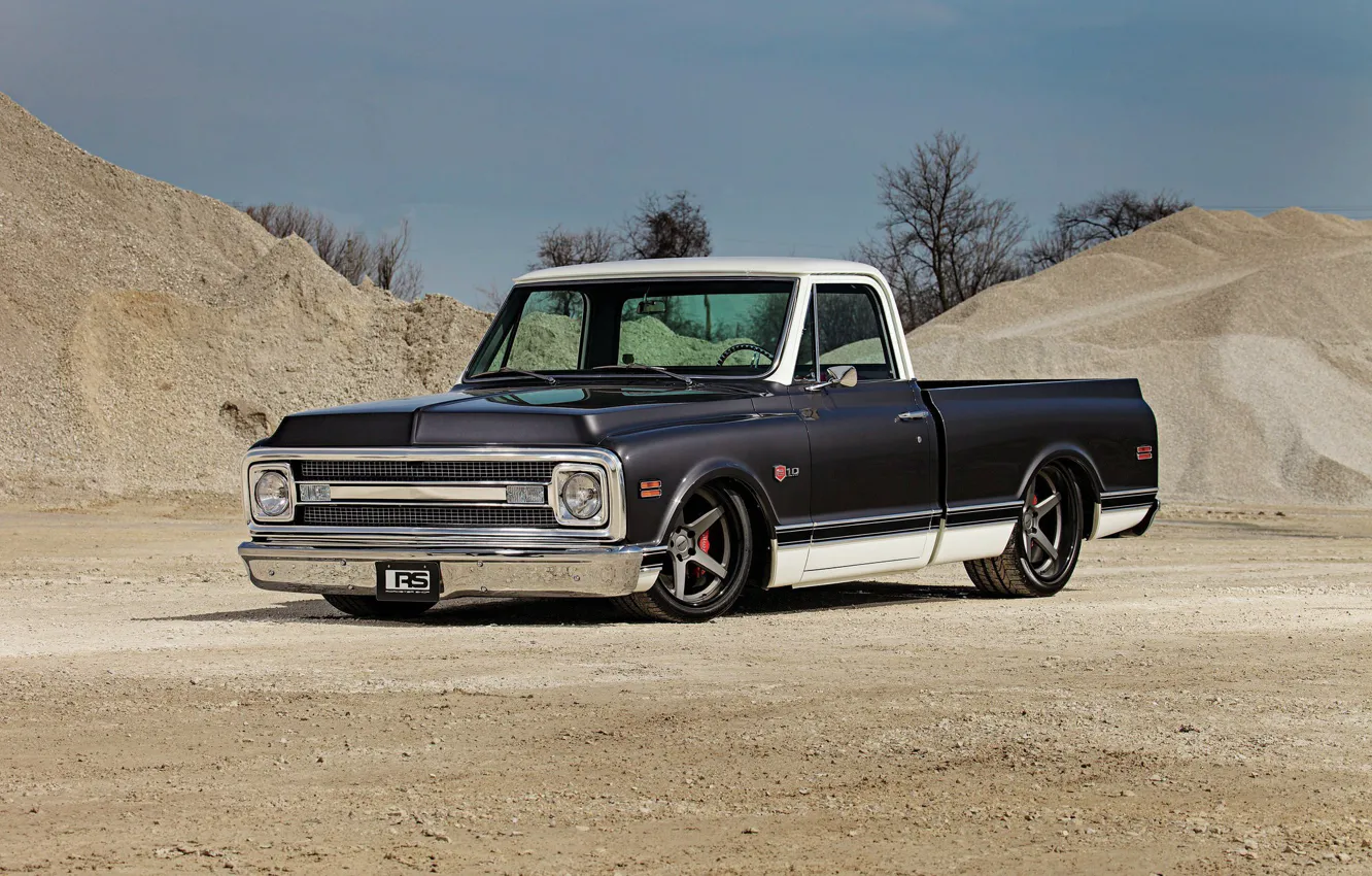 Wallpaper wheels, chevrolet, truck, c10, concave, on, forgeline, cf3c ...