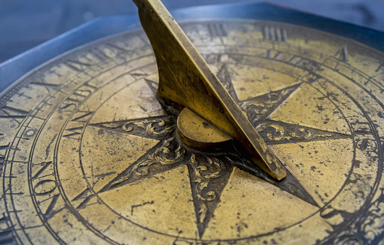 Wallpaper vintage, sundial, copper for mobile and desktop, section ...