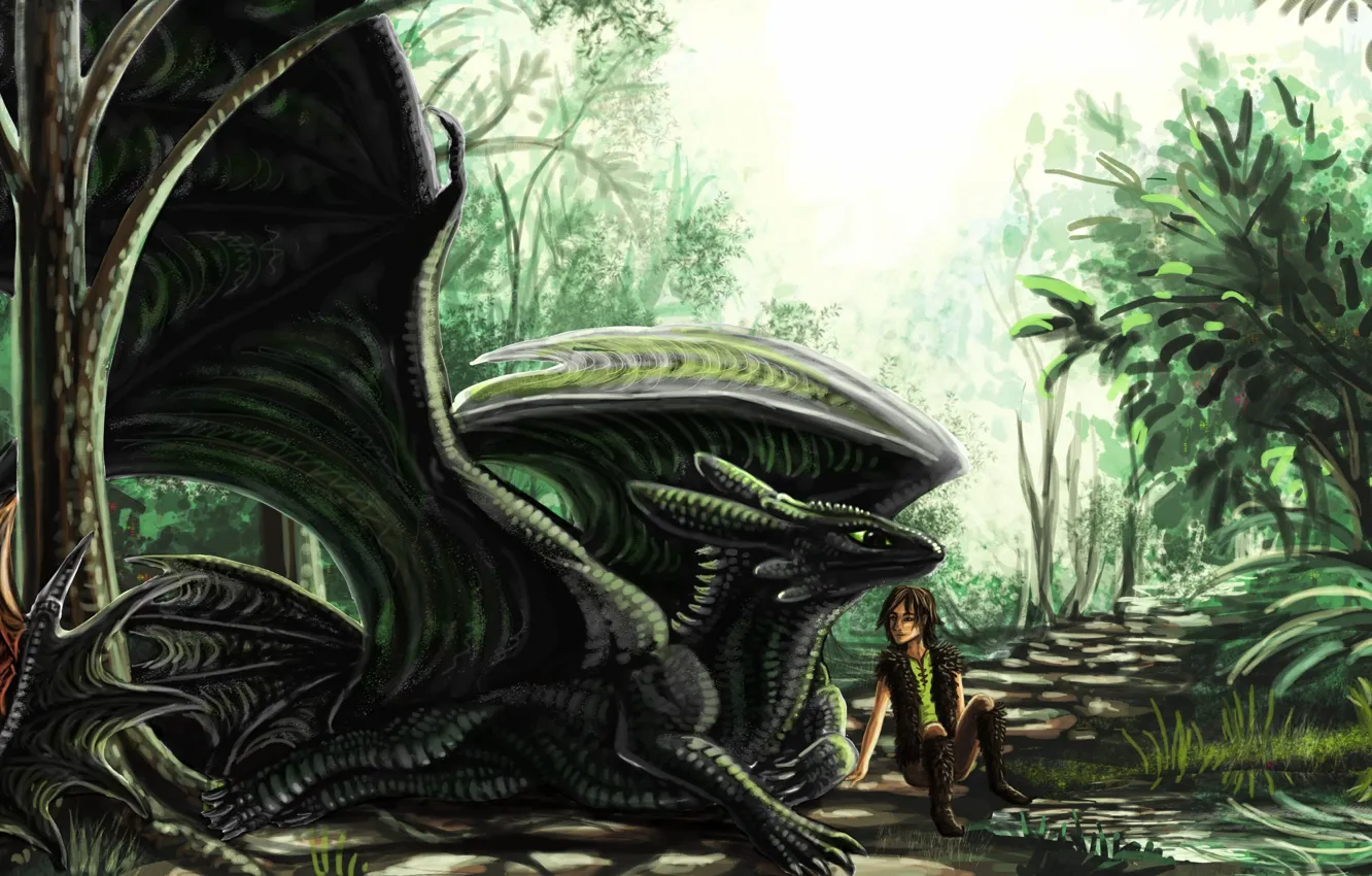 Wallpaper dragon, art, guy, Sunimo for mobile and desktop, section ...