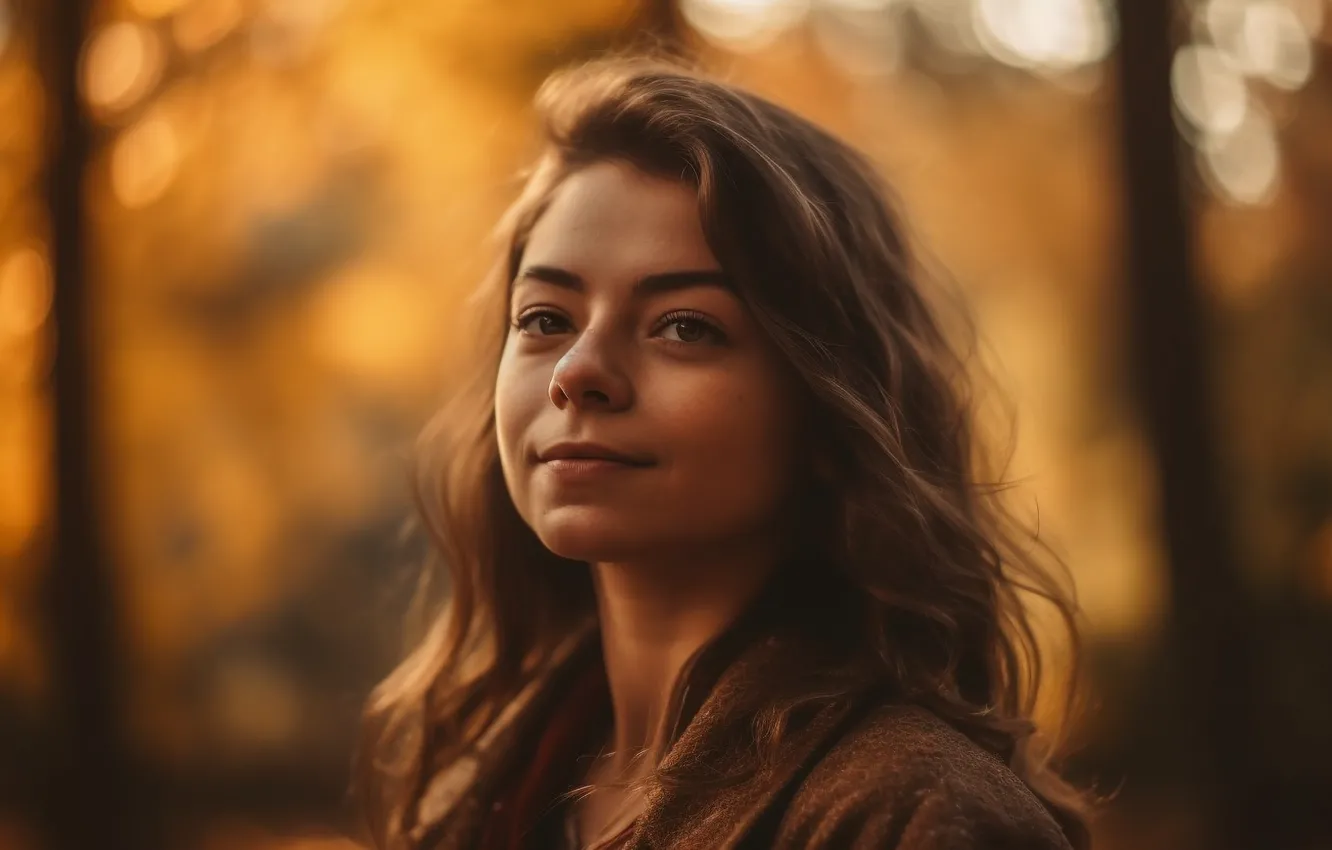 Wallpaper Look Girl Light Nature Face Smile Park Portrait For