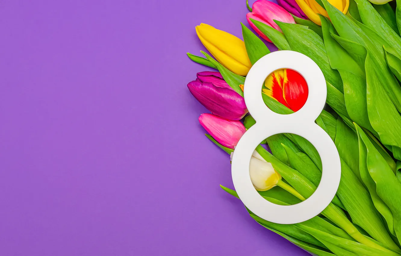 Wallpaper flowers, colorful, figure, tulips, happy, March 8, flowers ...