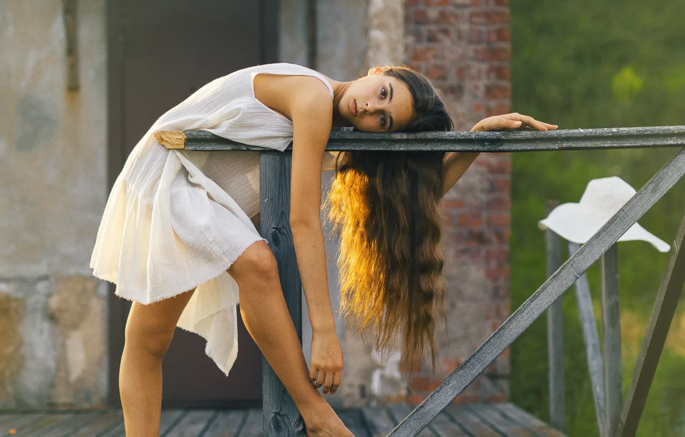 Wallpaper pose, red, curly, Alina, Evgeny Matveev for mobile and ...