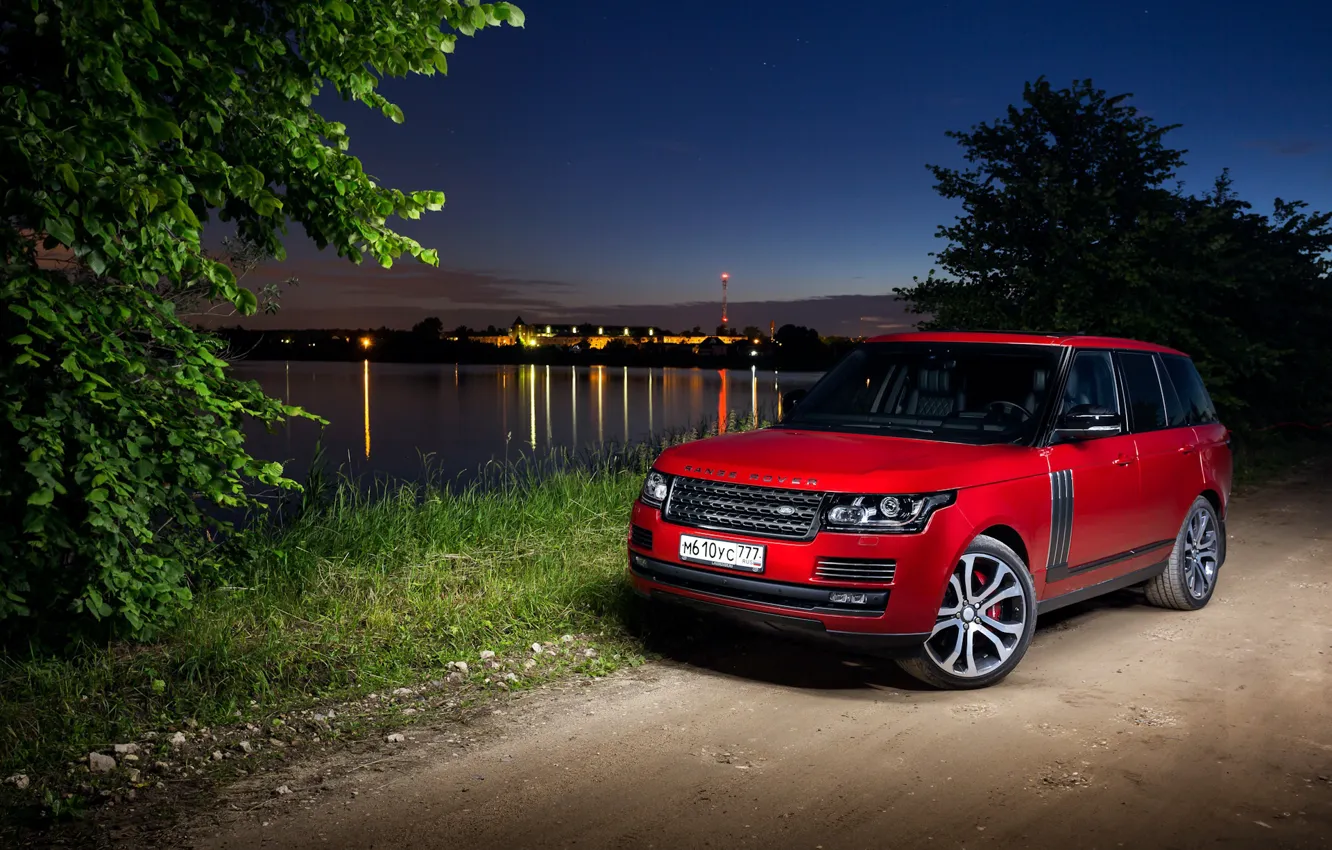 Wallpaper road, Range Rover, night city for mobile and desktop, section ...