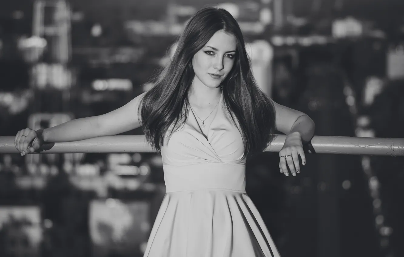 Wallpaper city, light, girl, fashion, dress, sunset, young, evening for ...