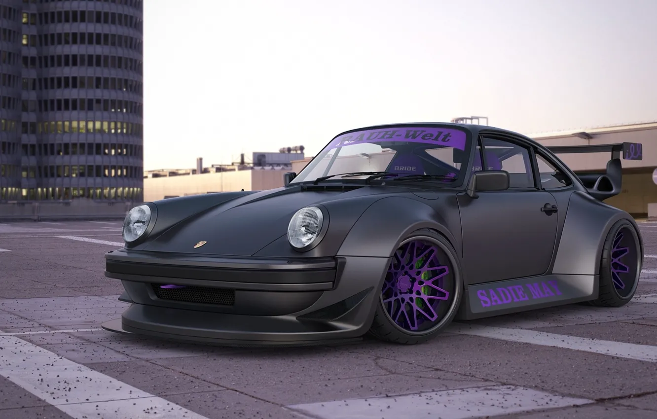 Wallpaper car, machine, auto, street, building, 911, Porsche, black ...