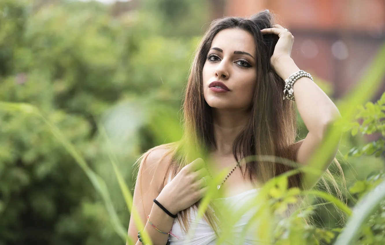 Wallpaper eyes, look, model, hair, lips, beauty, Carlotta for mobile ...