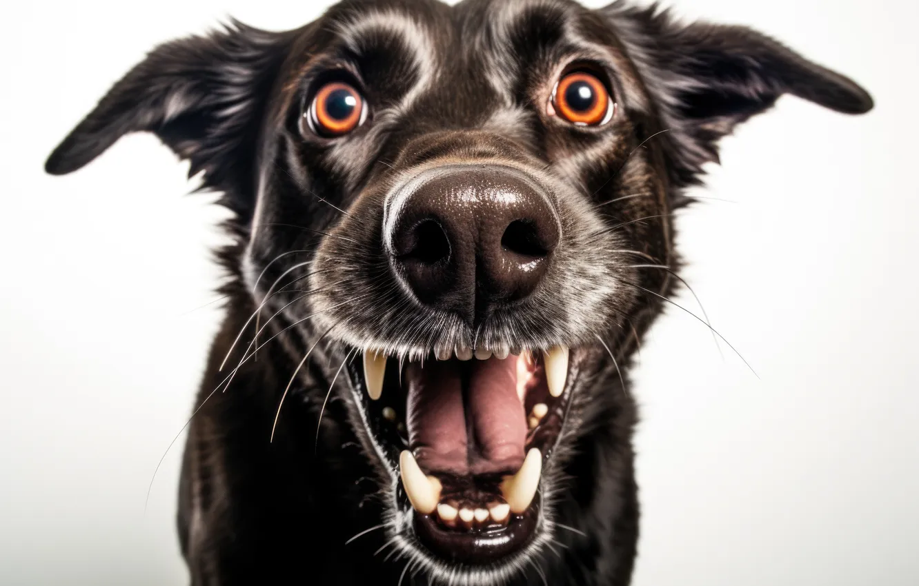 Wallpaper look, face, dog, nose, fangs, grin, Labrador, light ...