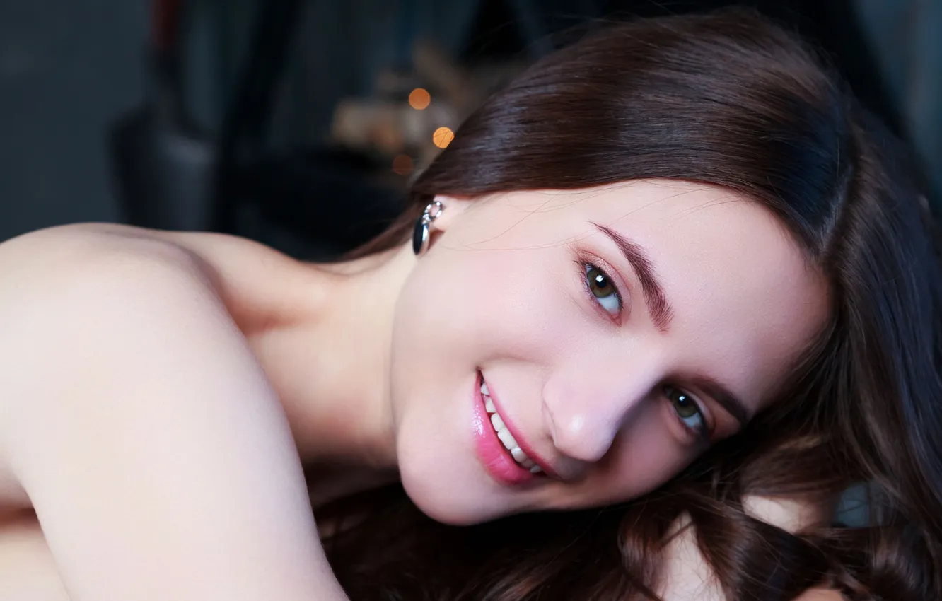 Wallpaper model, brunette, gorgeous, posing, Afina, closeup, beautiful ...