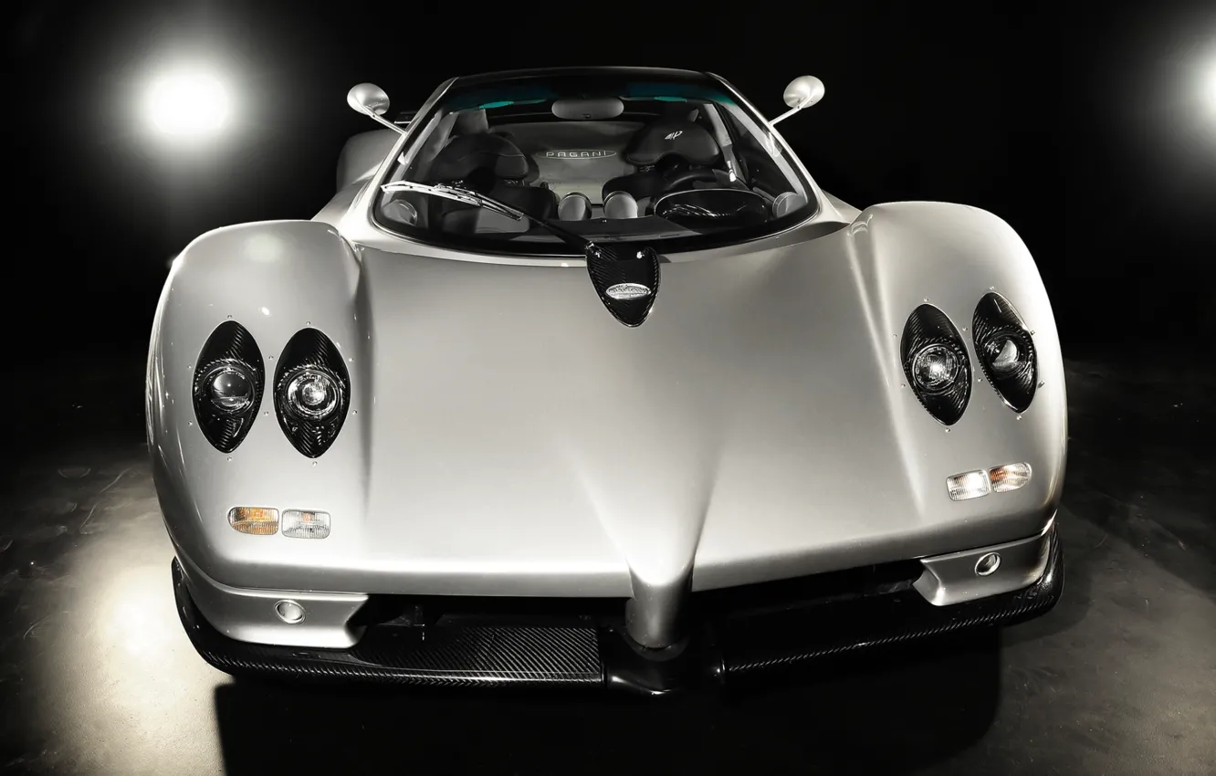 Wallpaper background, silver, supercar, Pagani, twilight, Zonda, the ...