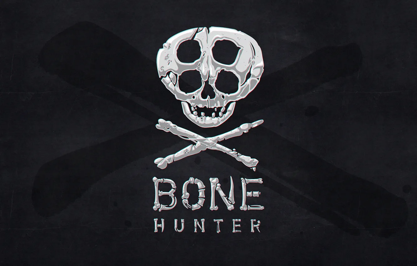 Wallpaper background, black, skull, bones, BONE HUNTER for mobile and ...