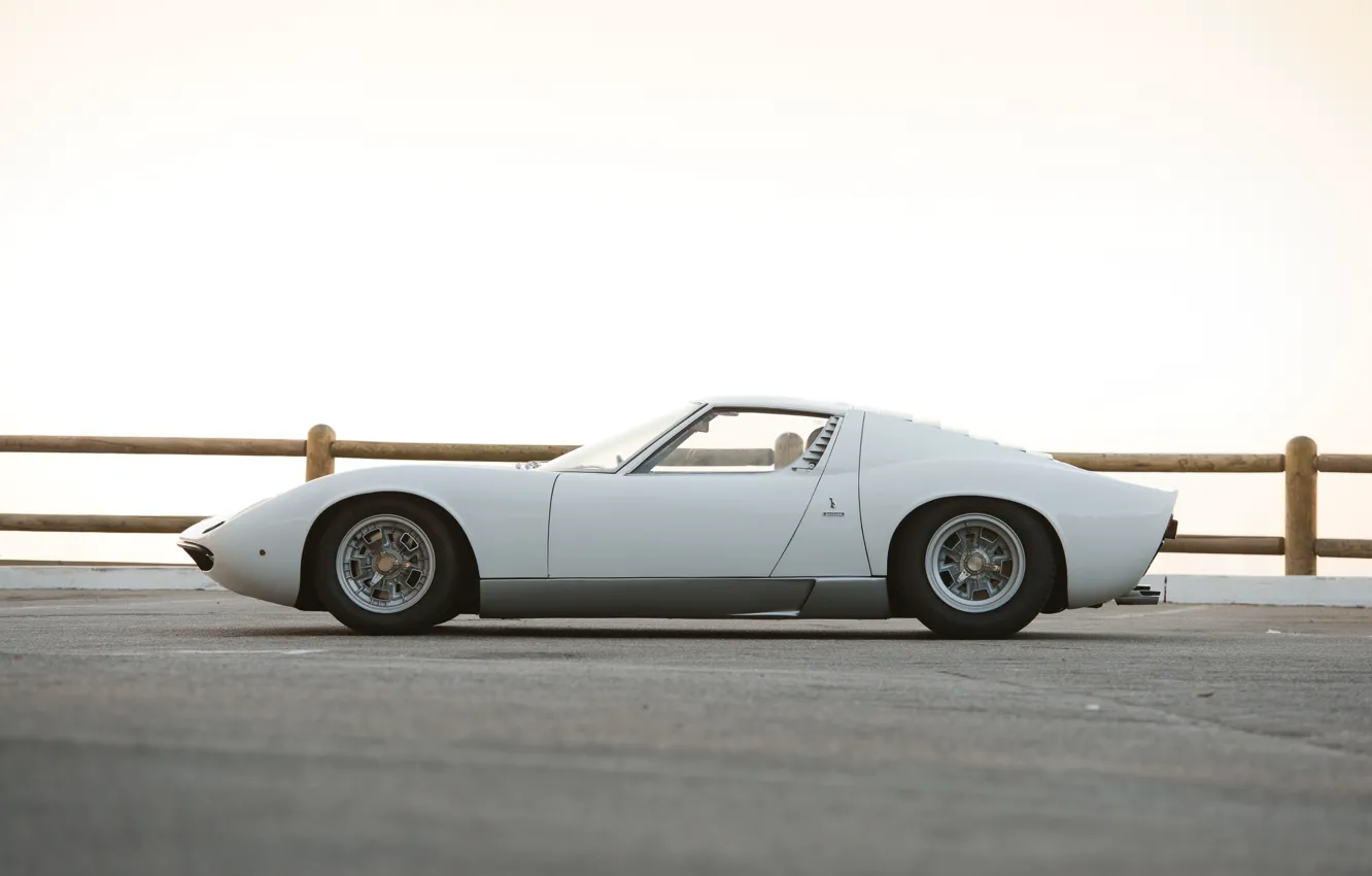 Wallpaper Lamborghini, 1969, Miura, side view, Lamborghini Miura P400 S ...