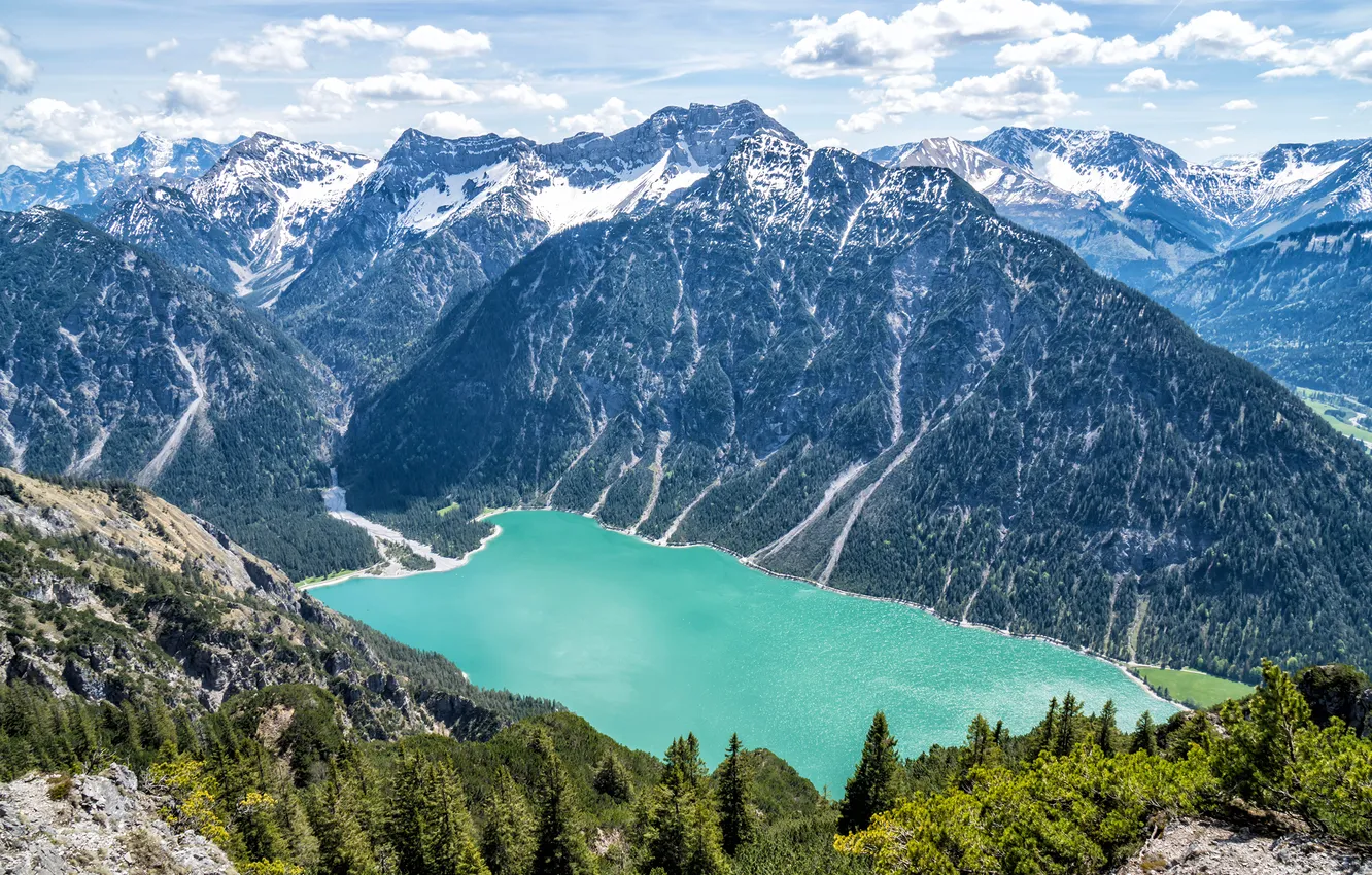 Wallpaper landscape, mountains, lake, Austria, Alps, Mountain lake for ...