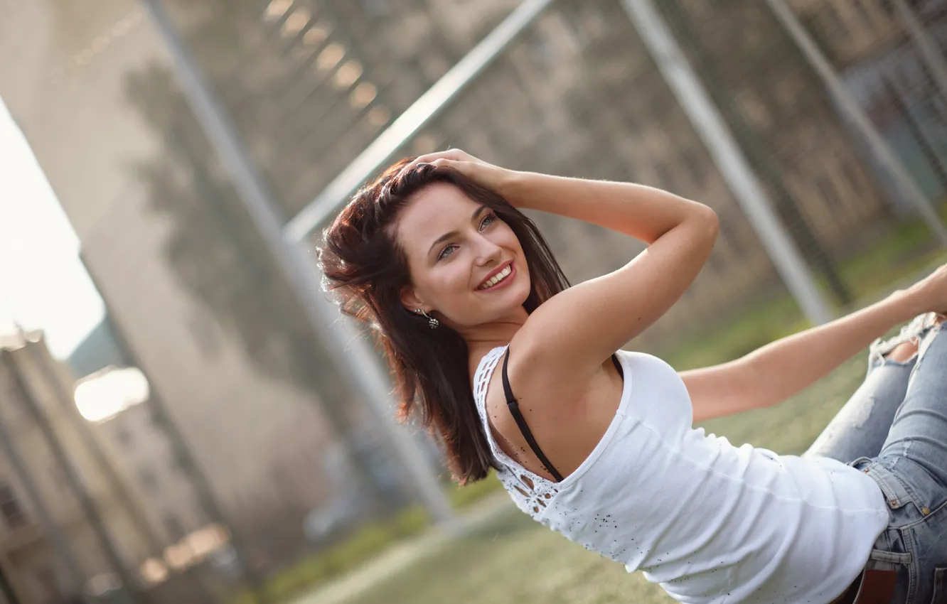 Wallpaper summer, girl, smile, mood, hair, Lena for mobile and desktop ...