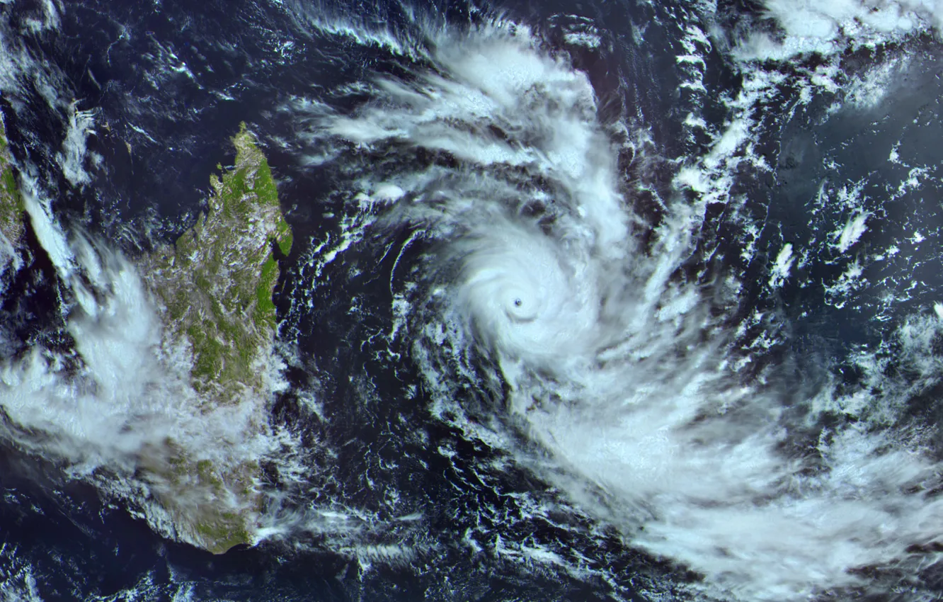 Wallpaper clouds, island, The ocean, weather, funnel, Typhoon images ...