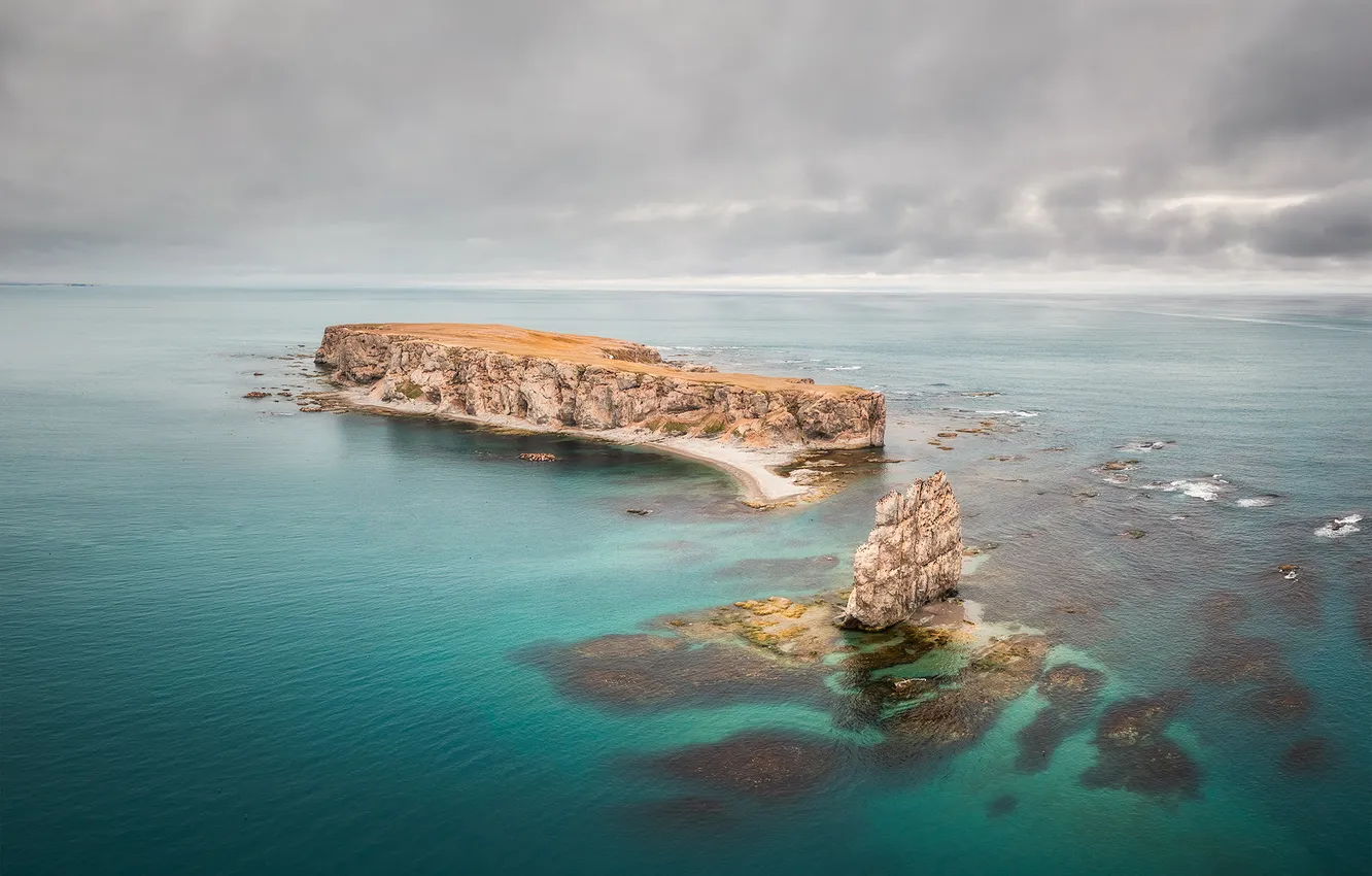 Wallpaper clouds, horizon, scenic view, Novaya Zemlya, Ermolin ...